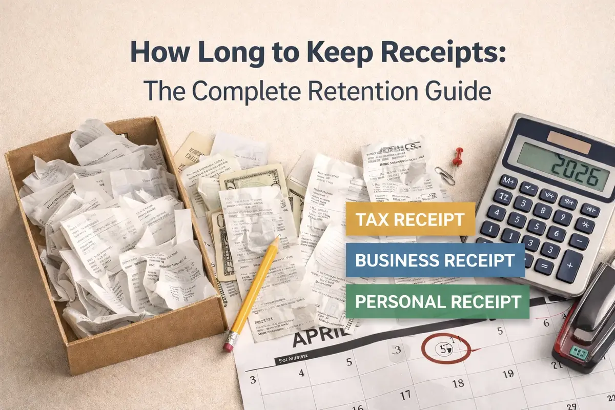 How Long to Keep Receipts: Complete 2026 Retention Guide | MakeMyReceipt